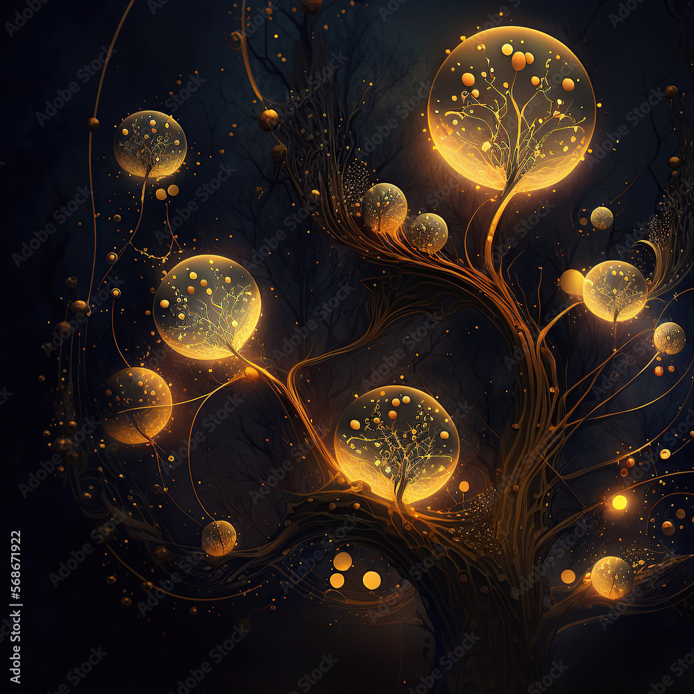 ai generative, concept illustration of ai and brain, artificial ...