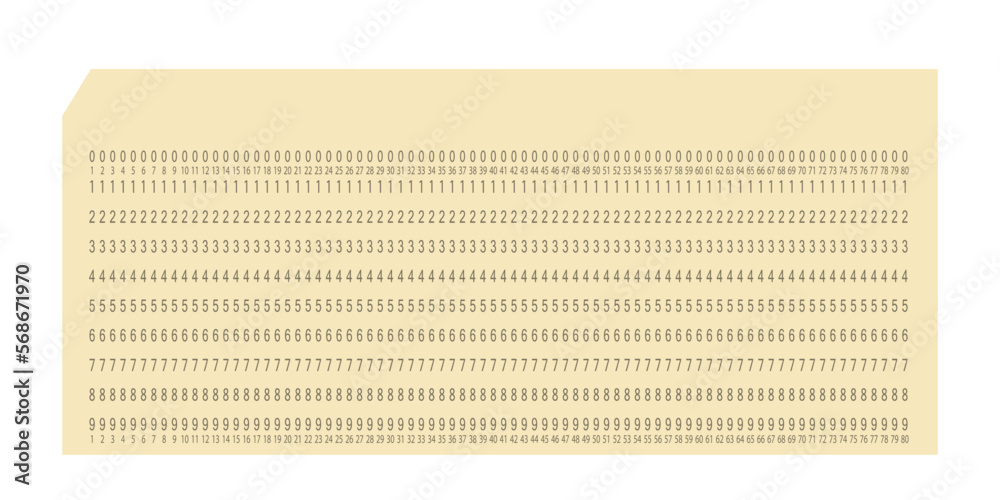 Empty punch card for electronic calculated data processing machines ...
