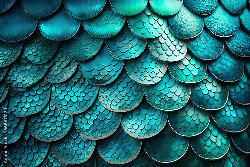 Dragon scales background - turquoise shining shells . Simple background ...