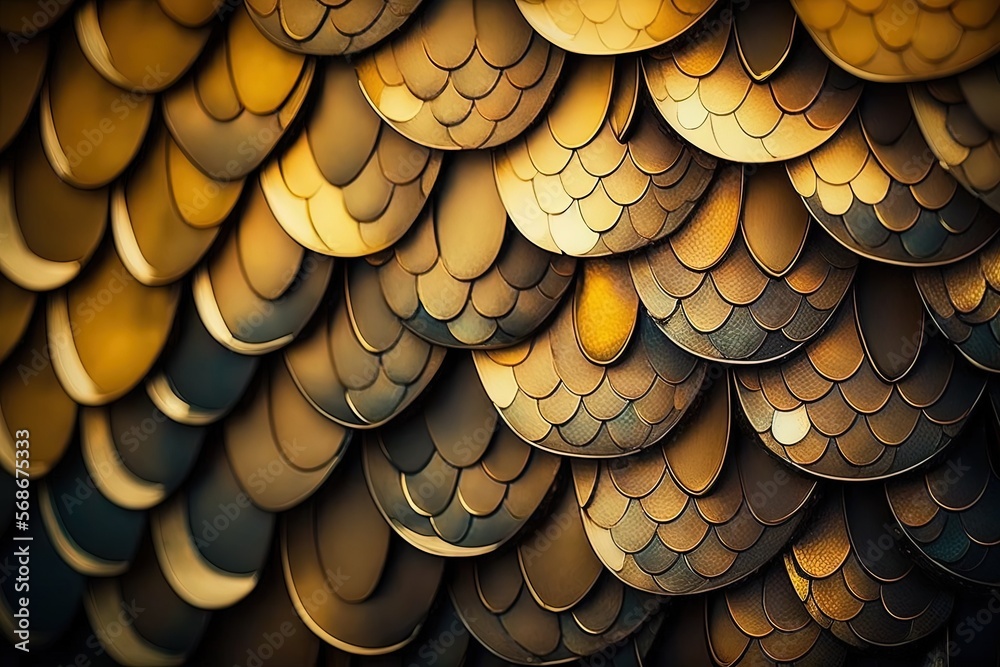 Dragon scales background - gold shining shells . Simple background made ...