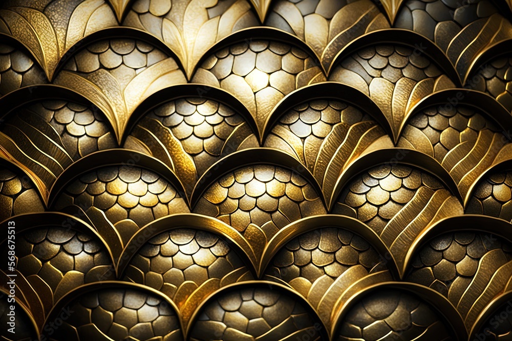 Dragon scales background - gold shining shells . Simple background made ...