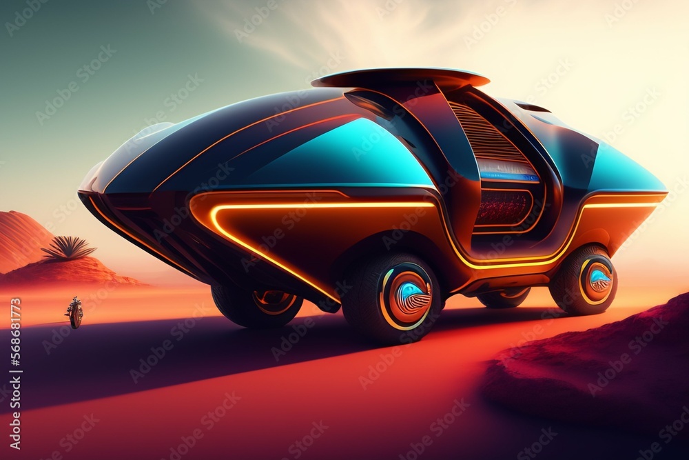 AI generated digital art AI generated image of a cyberpunk rider on a ...