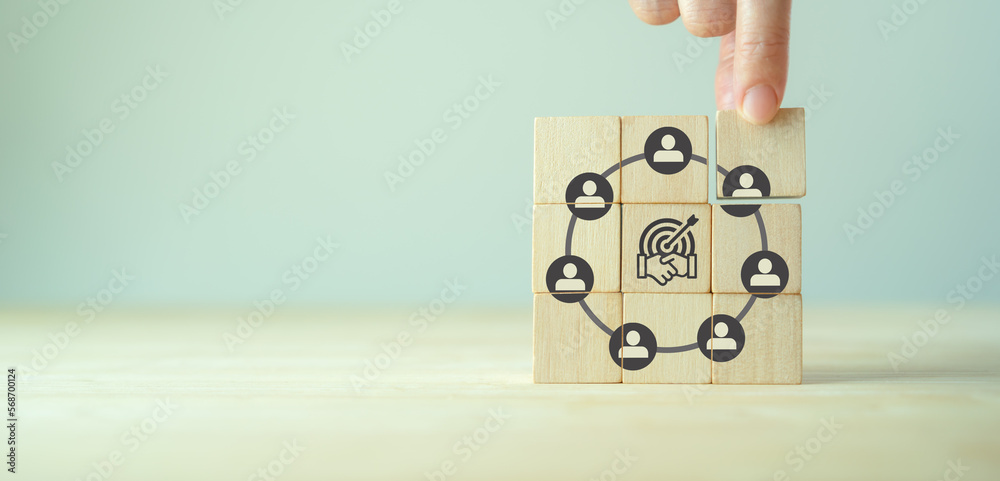 Business ecosystems and partnerships concept. Business collaboration ...