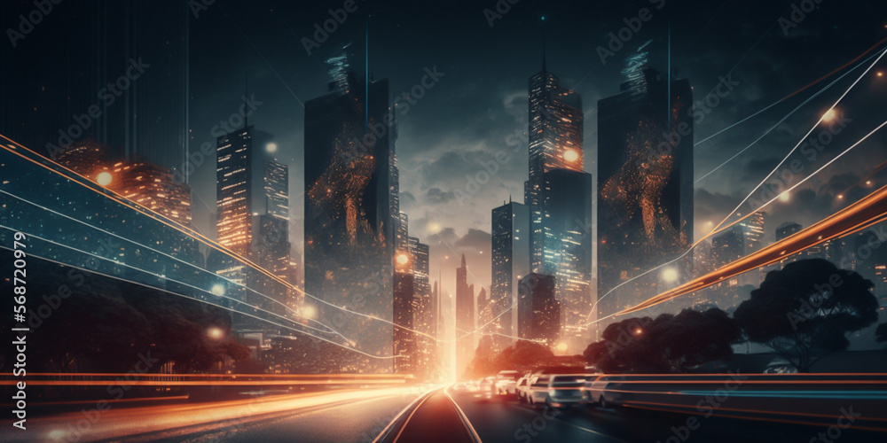 Smart cities concept, utilizing technology to create a more efficient ...