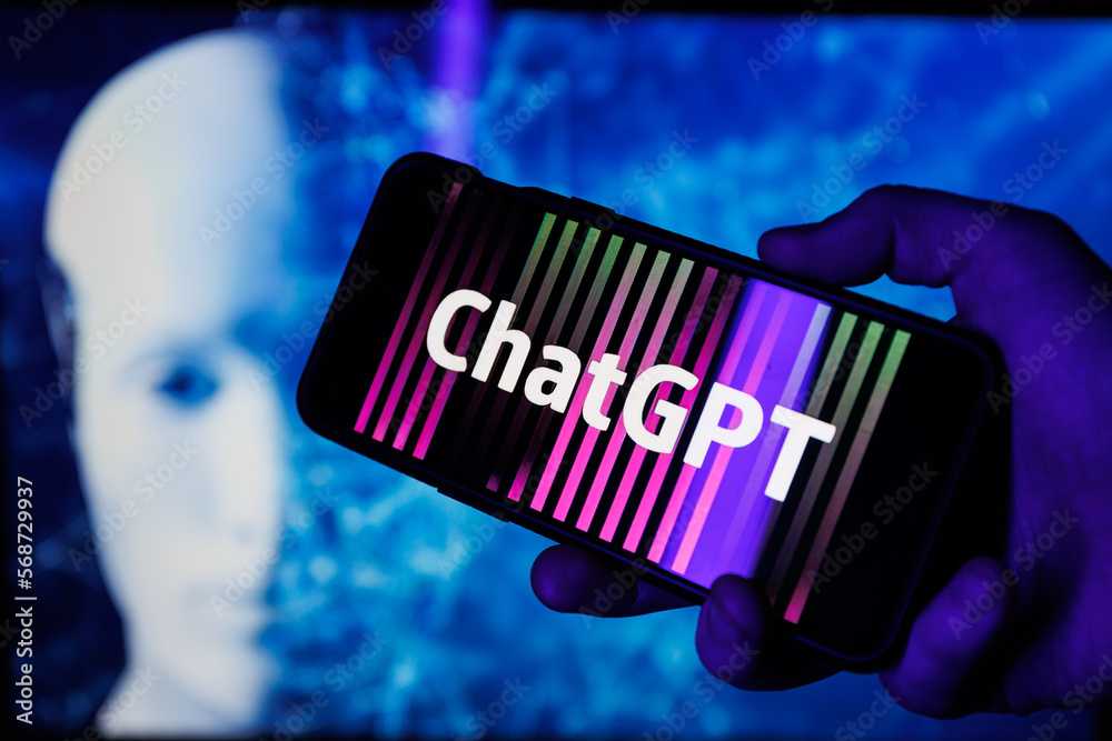 ChatGPT OpenAI logo on smartphone in conceptual Artificial intelligence ...