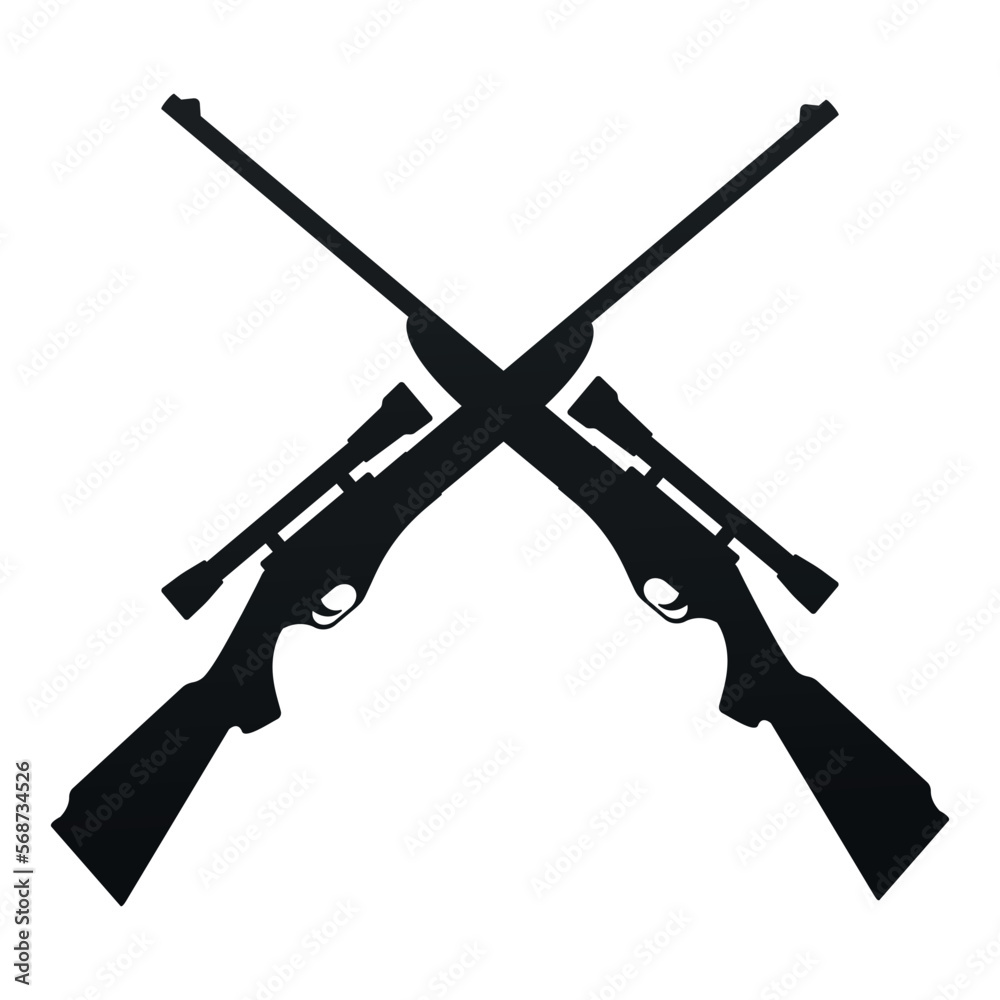 Shotgun icon vector. Rifle illustration sign. weapon symbol. Hunting ...