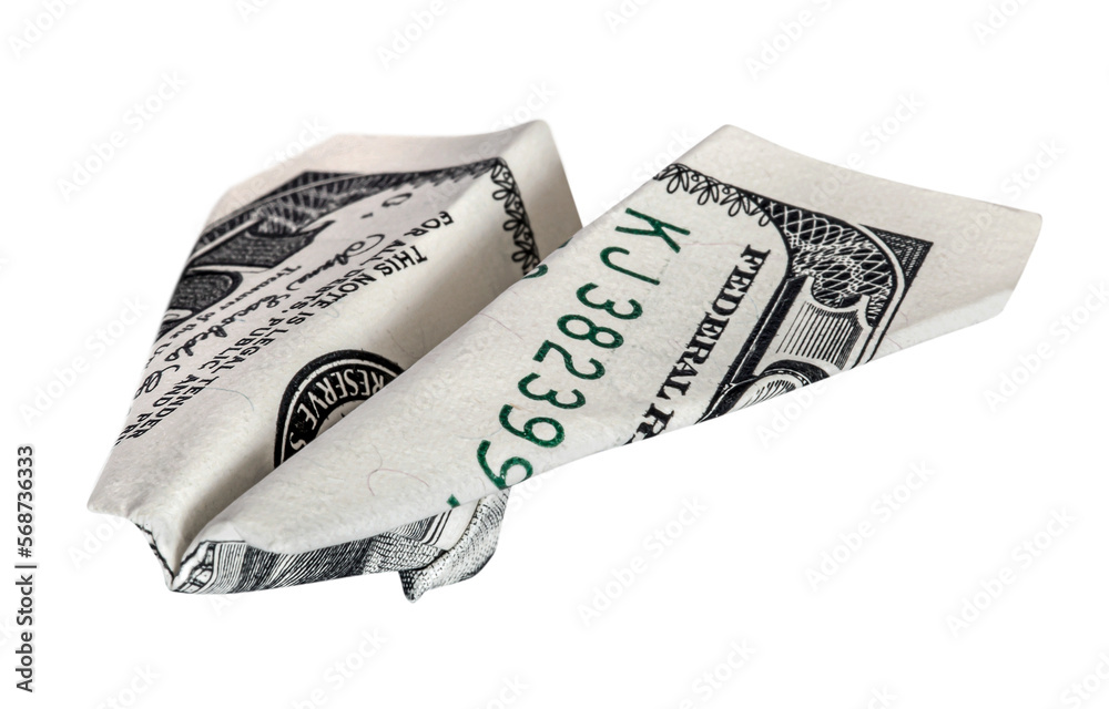 Business and finance concept. Money plane from dollar usa isolated ...