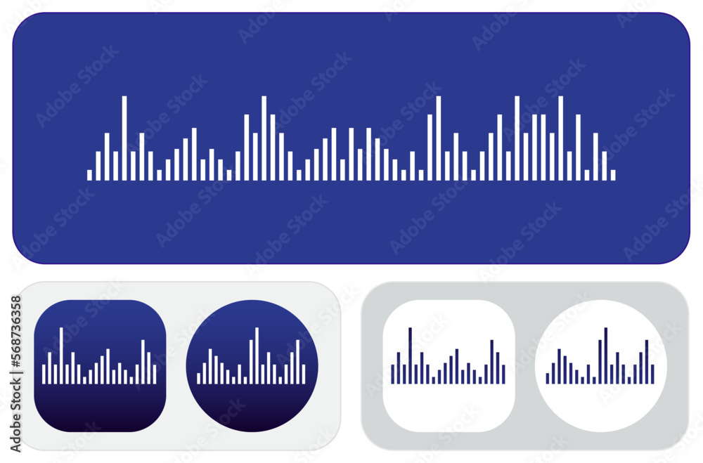 Sound Wave EQ Equalizer Icons and Widget Design. Vector. Stock Vector ...
