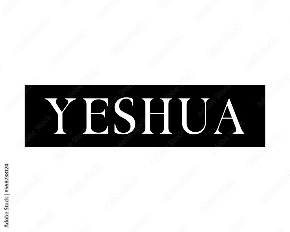 Yeshua – Black and White Christian Typography Design – Beautiful ...