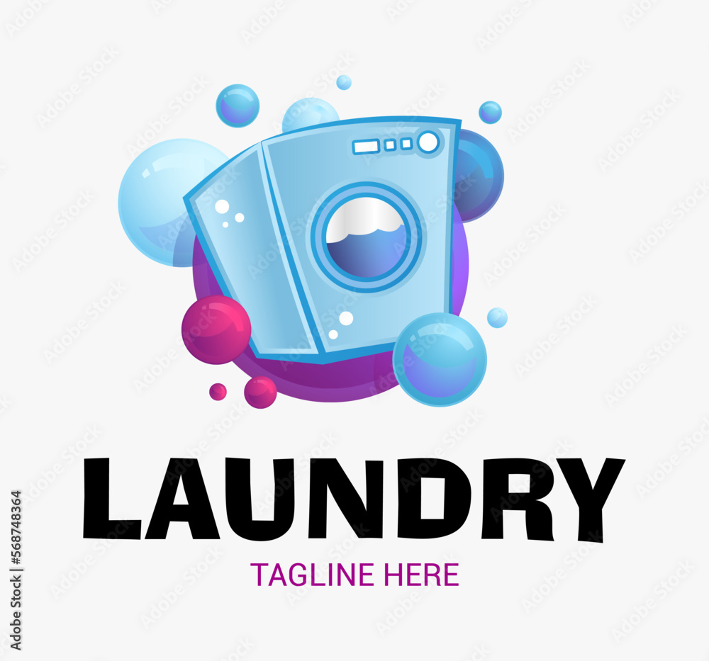 Vector Dry cleaning creative sign or logo. Laundry room emblem. Wash ...