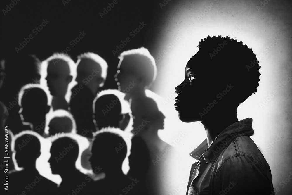 Discrimination. Fight Racism black lives matter for protest, rally, or ...