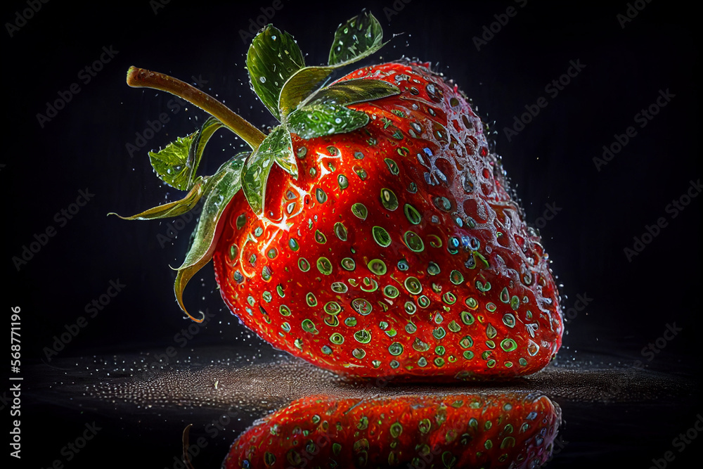 Strawberry background. Sweet berry strawberry. Strawberry close-up ...