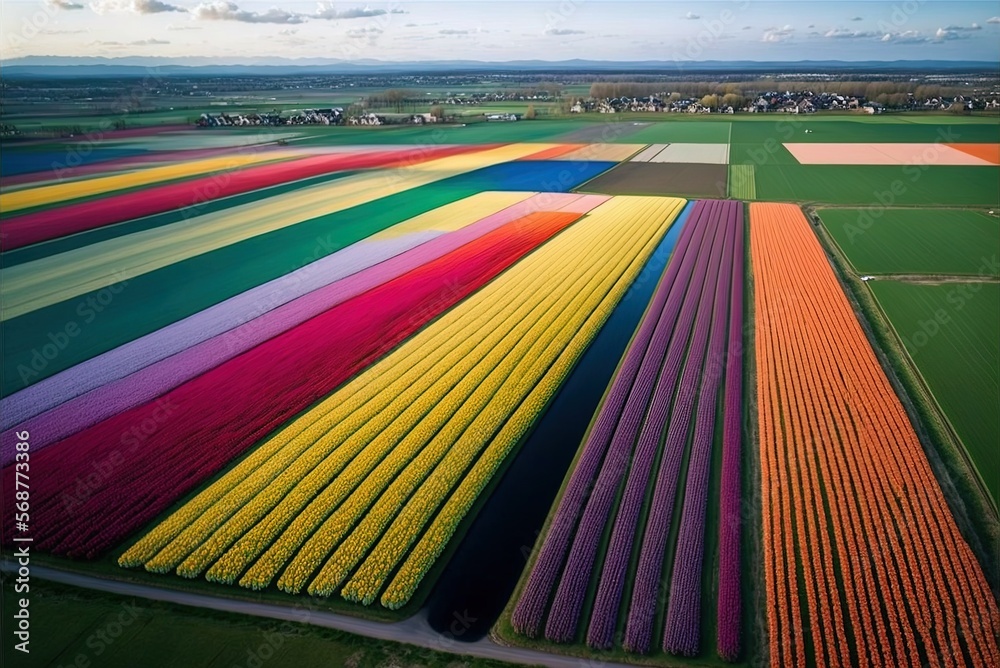 The tulip fields in the Netherlands are awash with color from late ...