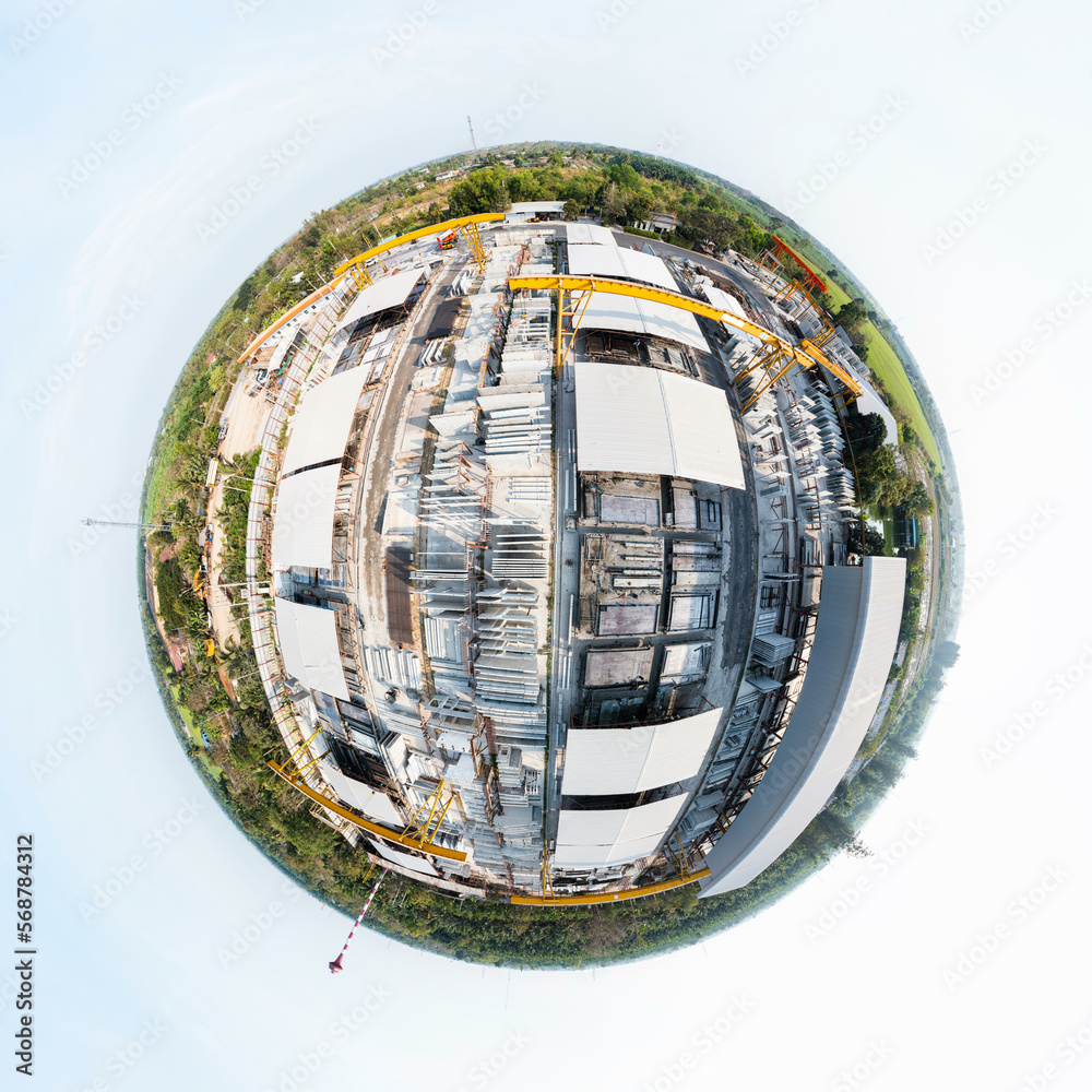 360 Degree Spherical panorama of Precast concrete wall panel for ...