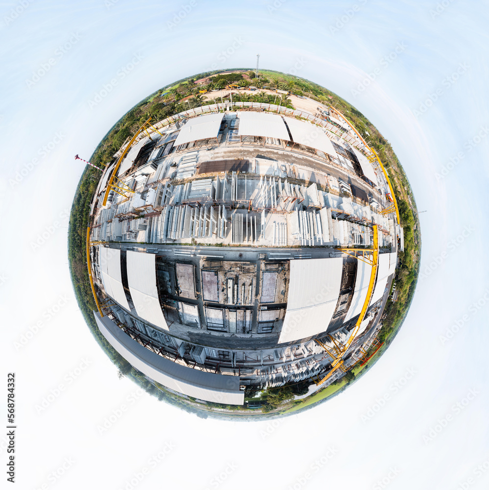 360 Degree Spherical panorama of Precast concrete wall panel for ...