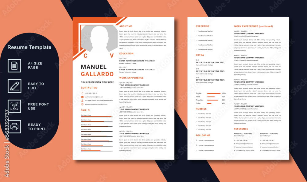 Modern Resume Format for Job - Stand Out with Modern Resume Template CV ...