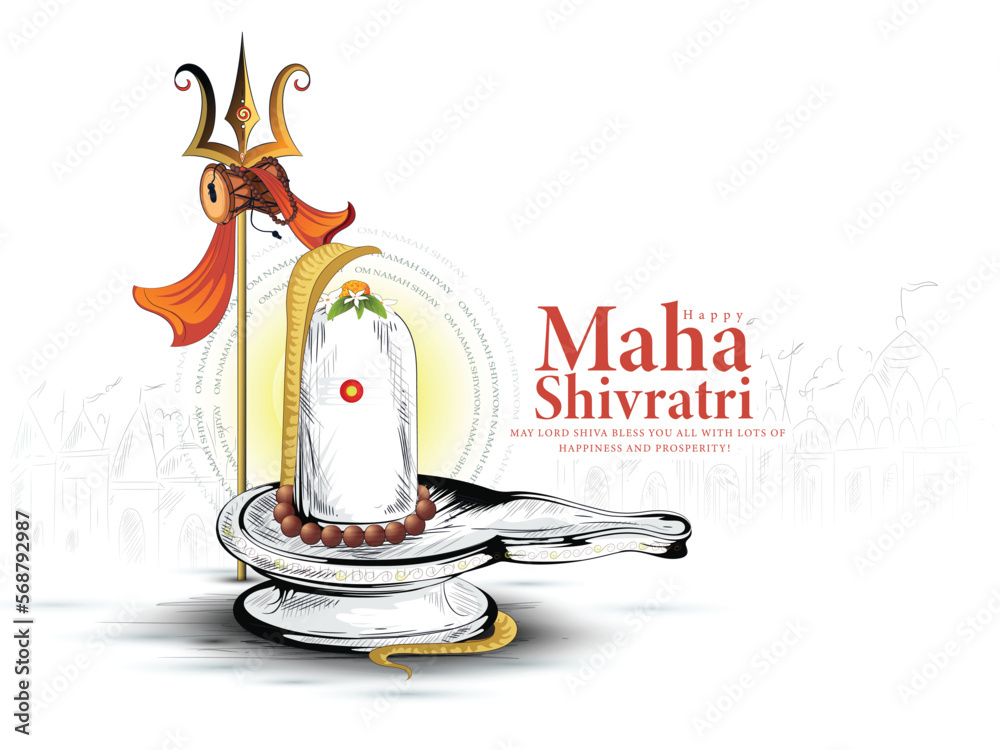 Maha Shivratri creative poster Illustration Of Lord Shiva with creative ...