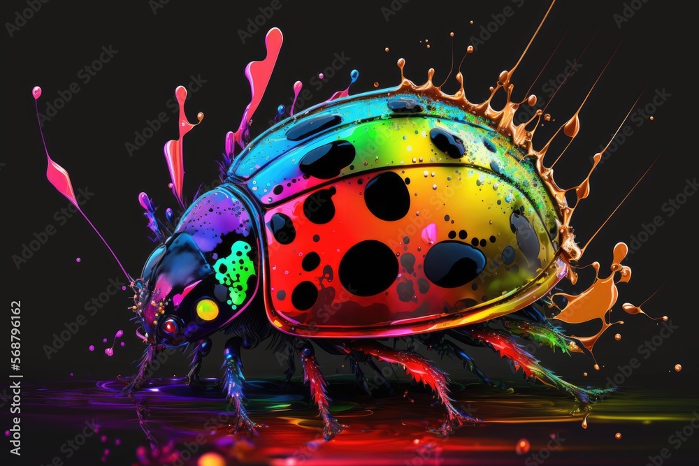 Abstract neon art background, wallpaper, t-shirt pattern paint splash ...