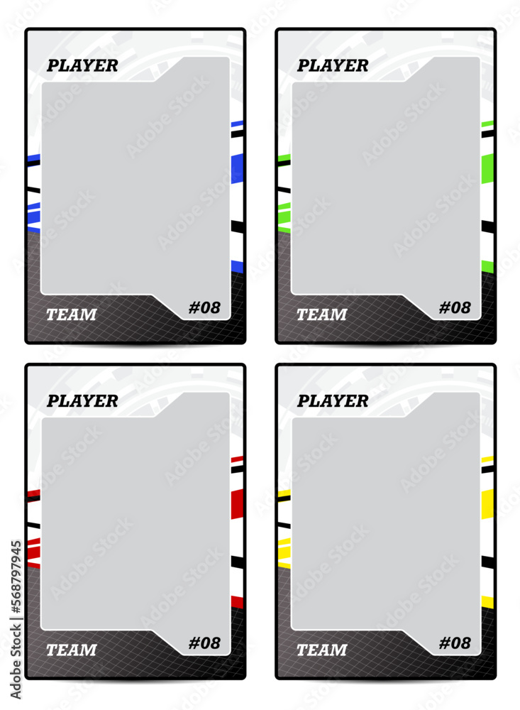 Sport player trading card frame border template Stock Vector | Adobe Stock