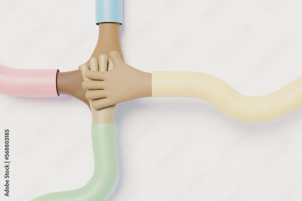 Teamwork join hand together concept, Business team brainstorming and ...