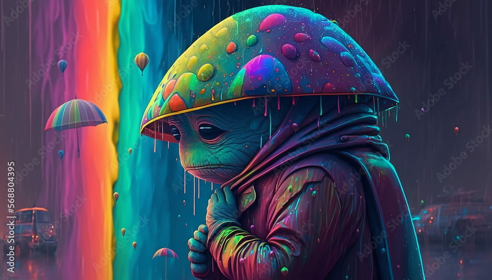 AI Generated collection of RGB Aliens in a fantasy, wonderful and magic ...