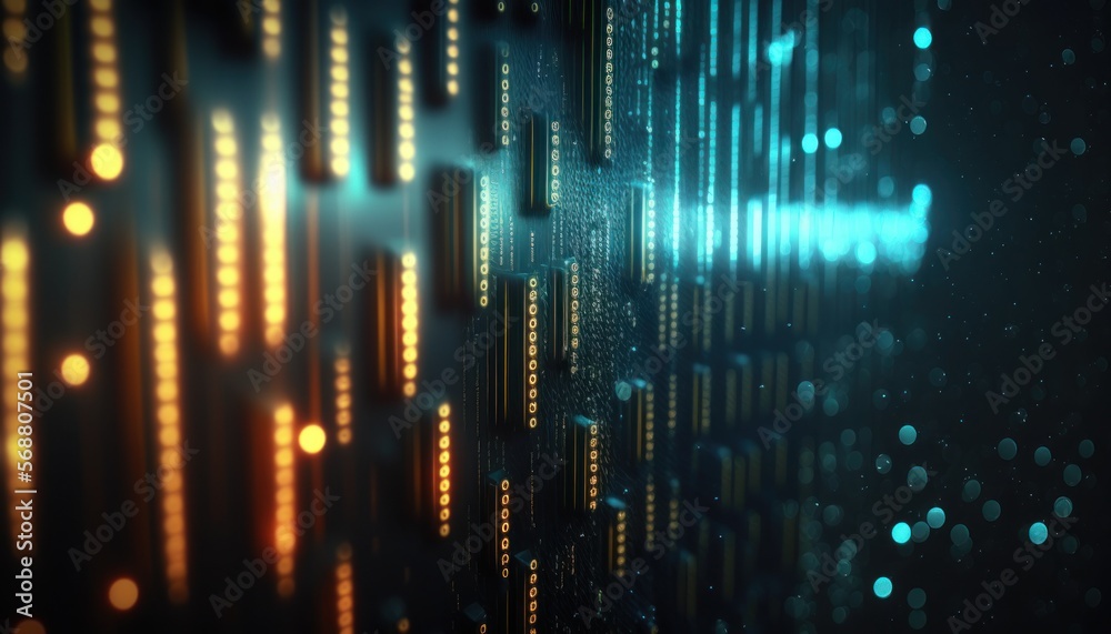 binary code concept style and Structure.net big data and abstract ...