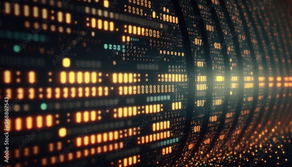 Binary Code Concept Style And Big Data And Abstract Background Source Code Of