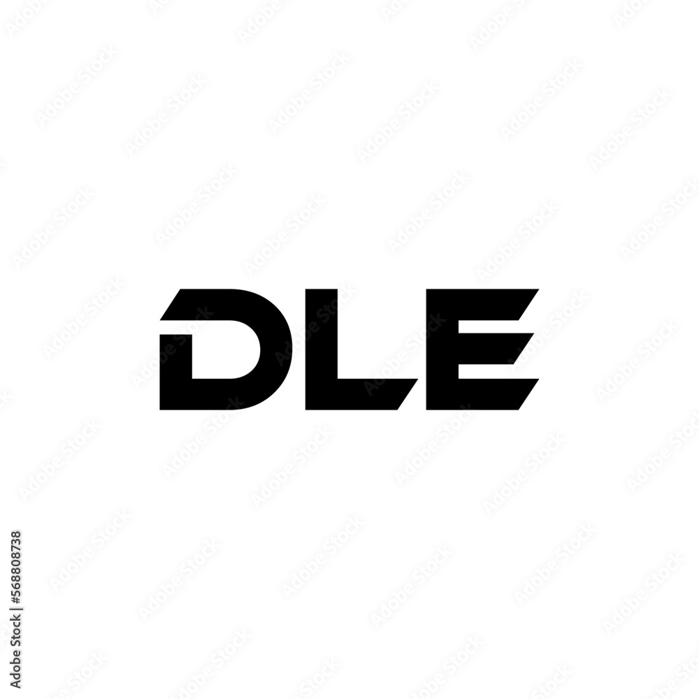 DLE letter logo design with white background in illustrator, vector ...