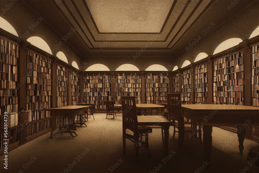 Pixel art old library, book library, background in retro style for bit ...