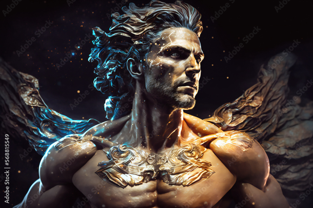 Ancient roman greek god - Roman culture - Generative AI Stock ...