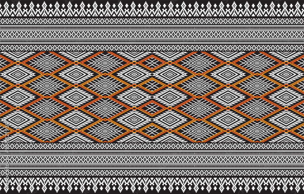 Gypsy pattern tribal ethnic motifs geometric vector background. Doodle ...