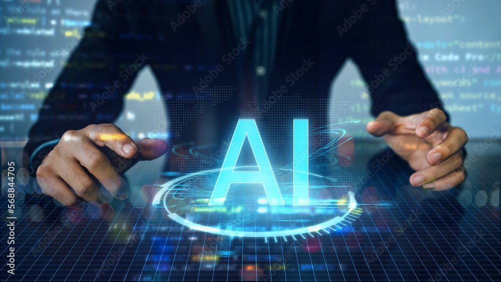 AI or Artificial Intelligence machine learning from big data, Internet ...