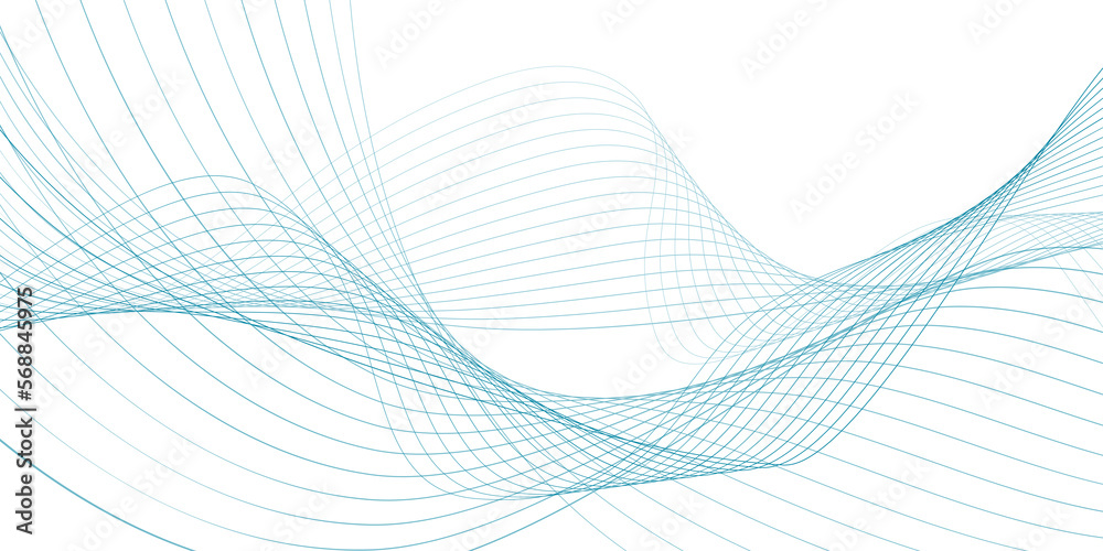 Vector geometric backgrounds. Dynamic lines and waves. Template design ...