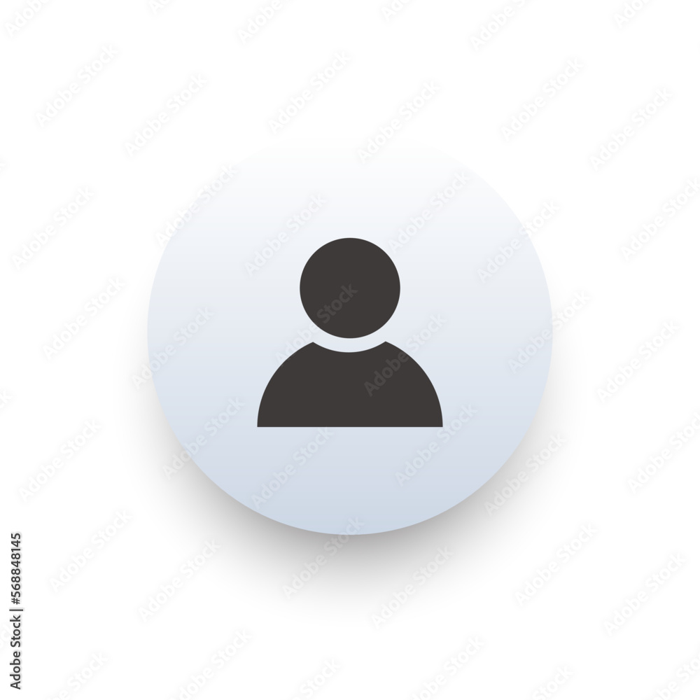 Vetor de 3d User login or verification icon, human symbol.Mobile ui ux ...