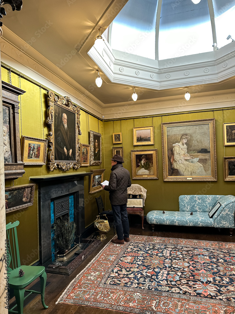 London, UK - 05.02.2023.Leighton House museum in London England. Former ...