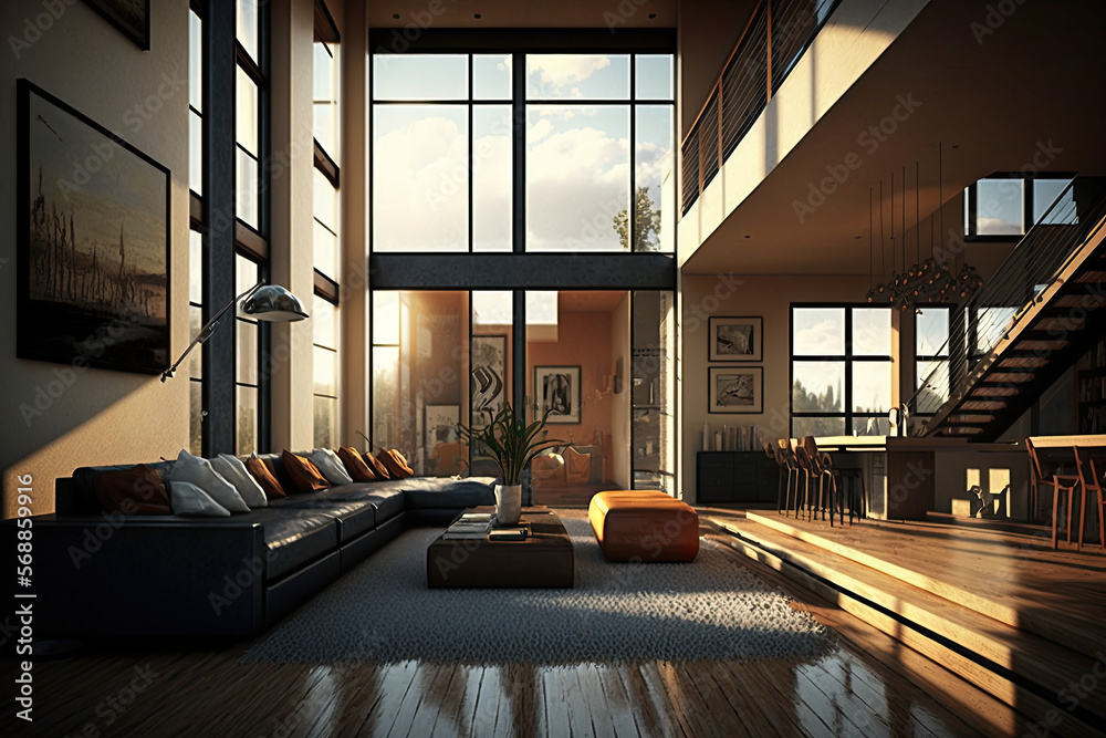 Beautiful, contemporary, modern, interior design, luxury, mansion ...