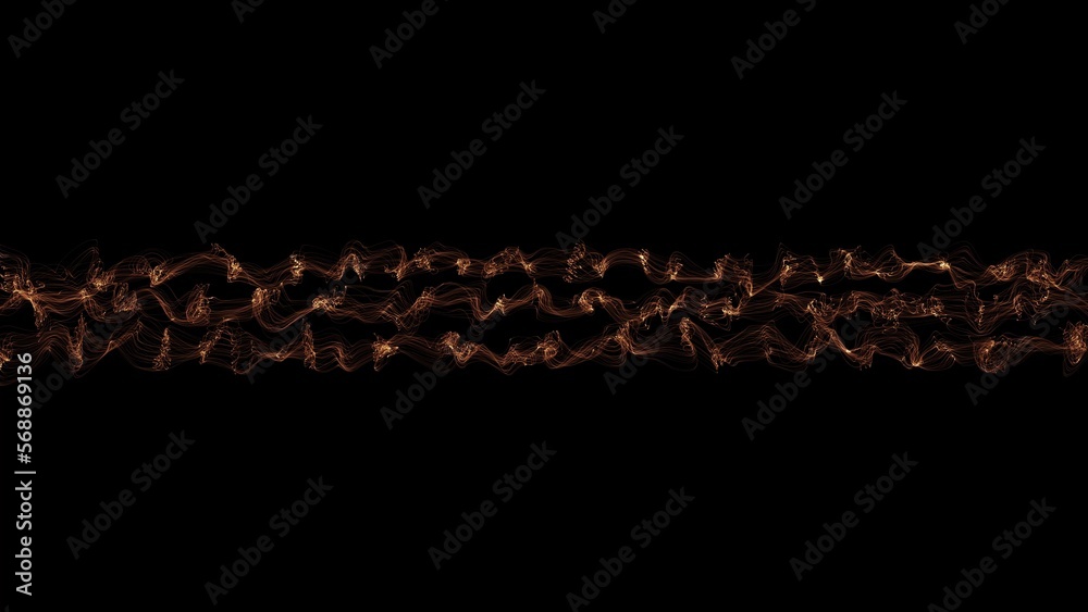 Abstract ripple pattern with flowing lines and yellow waves. Leaf veins ...