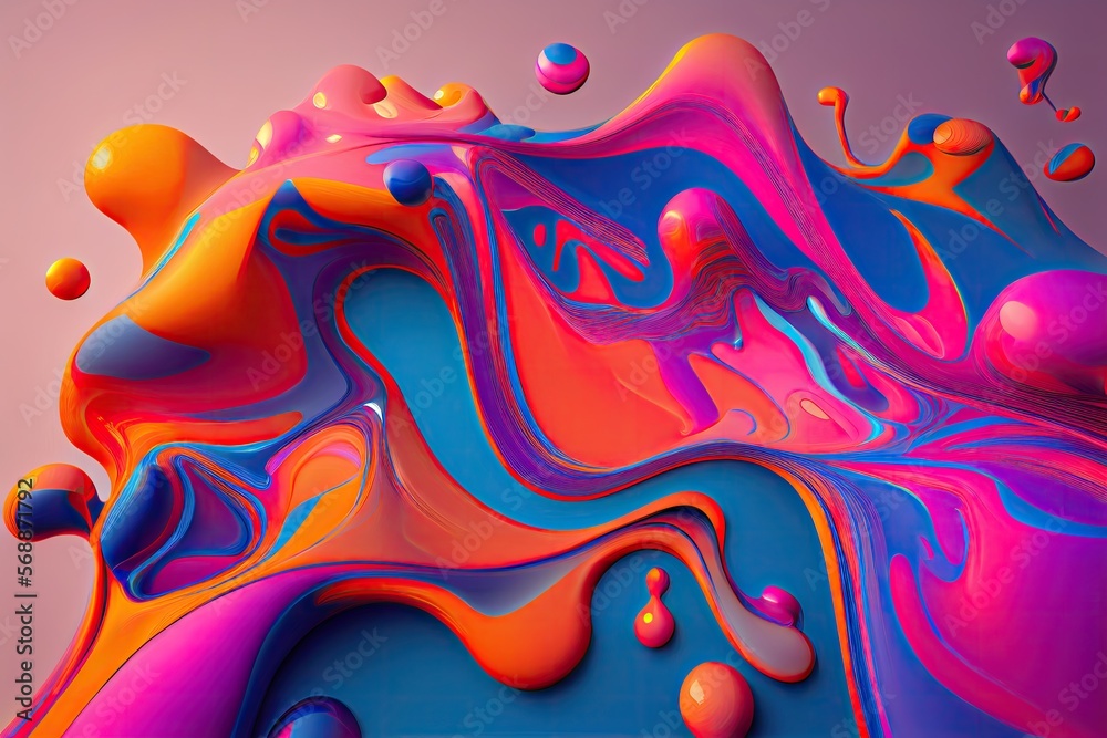 Abstract Liquid Background Generative AI Design, Water Splash Gradient ...