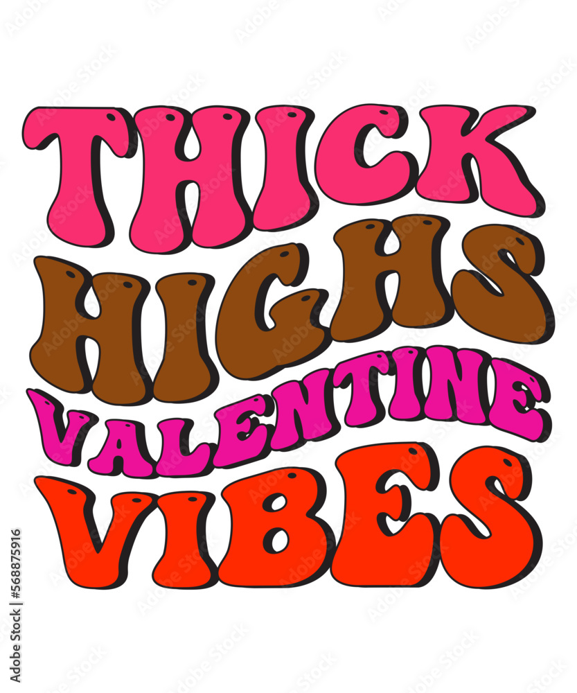 Retro Valentine's PNG Bundle, Retro Valentine Png, Groovy Valentines ...