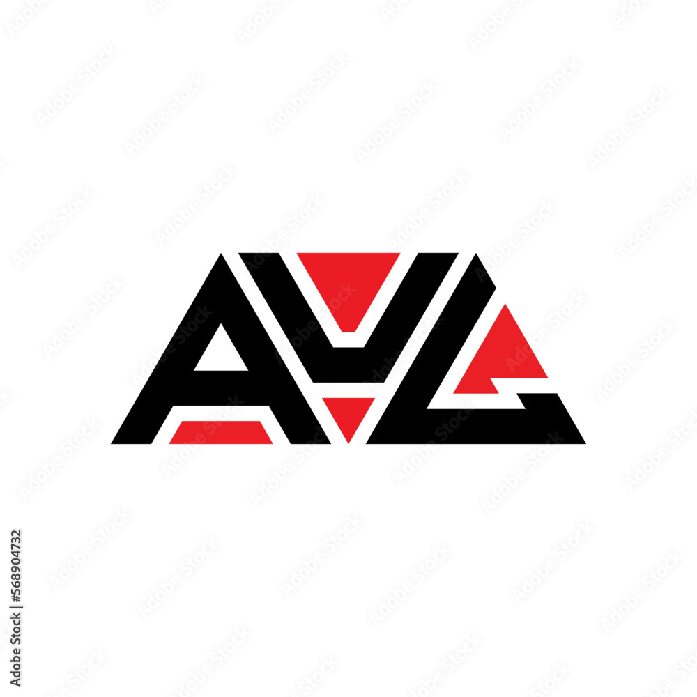 AUL triangle letter logo design with triangle shape. AUL triangle logo ...
