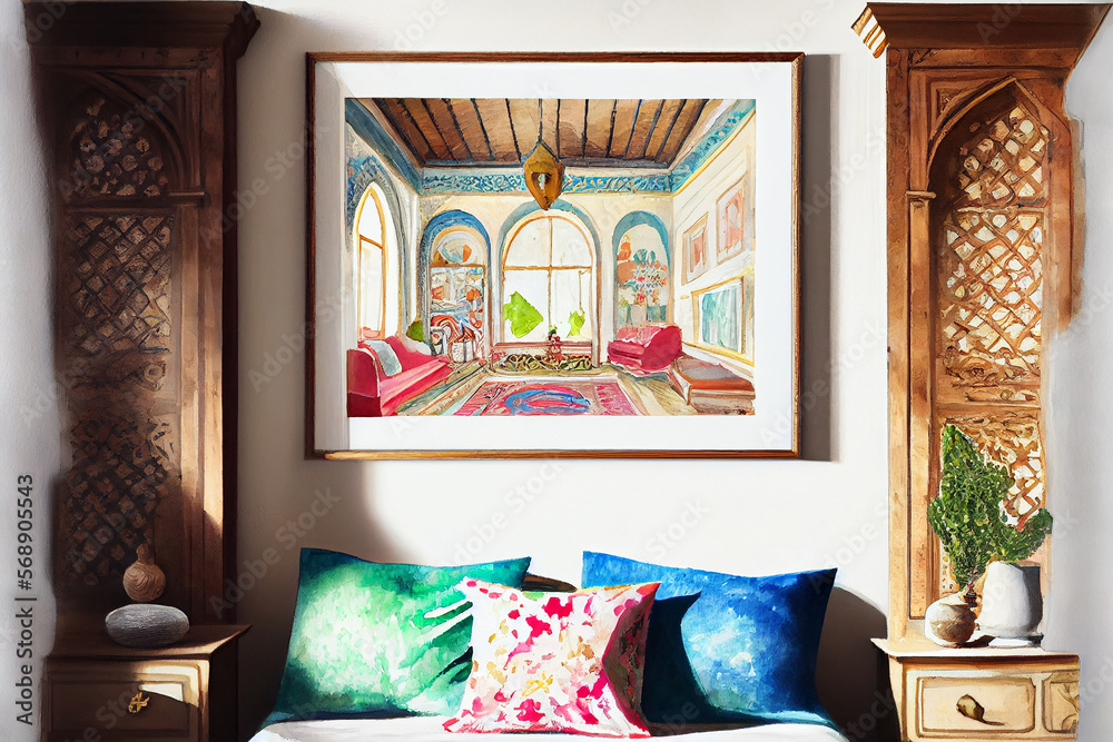 Room interior in Turkish style, showcasing the rich cultural heritage ...