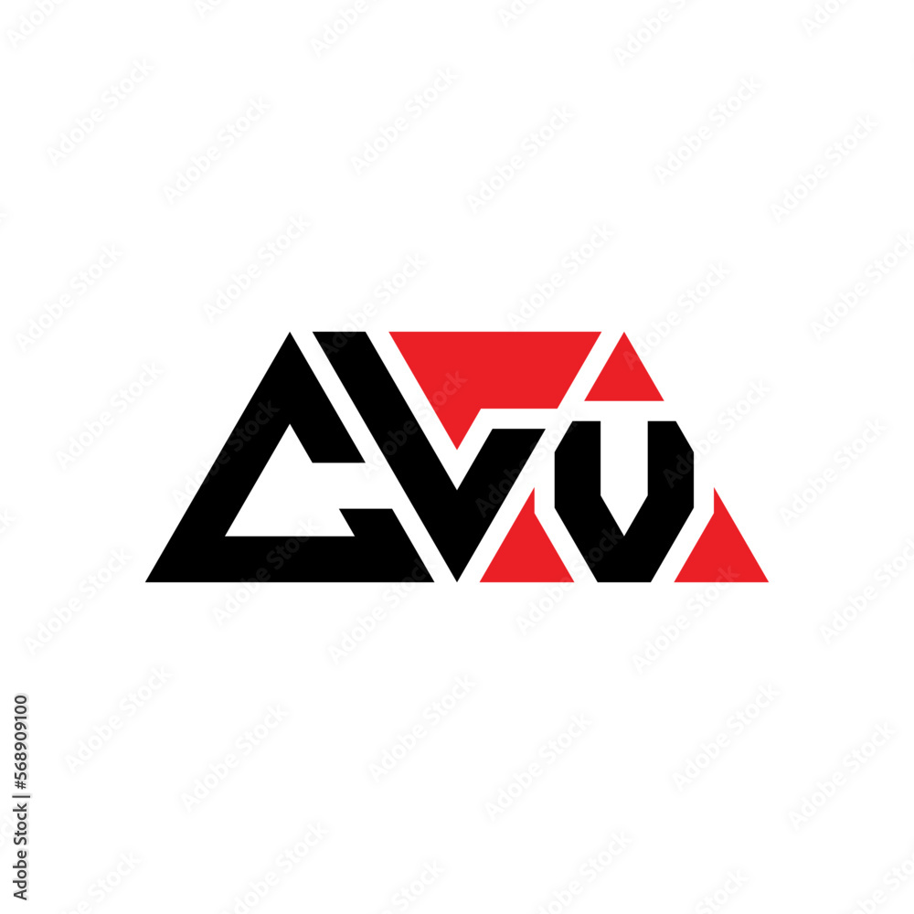 CLV triangle letter logo design with triangle shape. CLV triangle logo ...