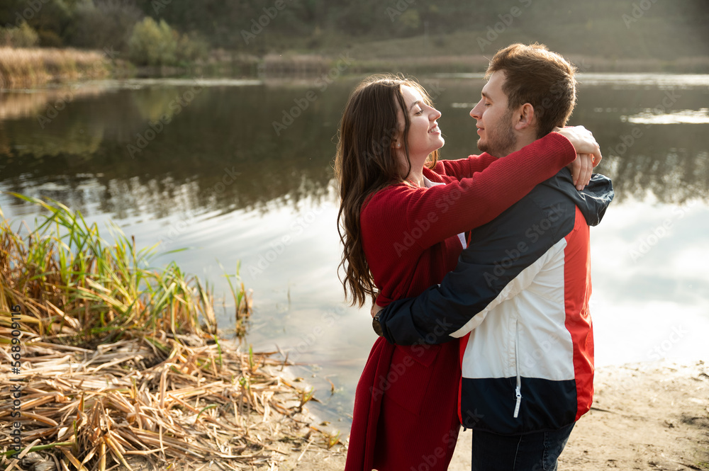 Romantic date.Valentine's day. Man and woman.Love of two people.Real ...