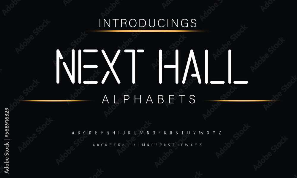 Neon futuristic font, luminous blue and pink uppercase and lowercase ...