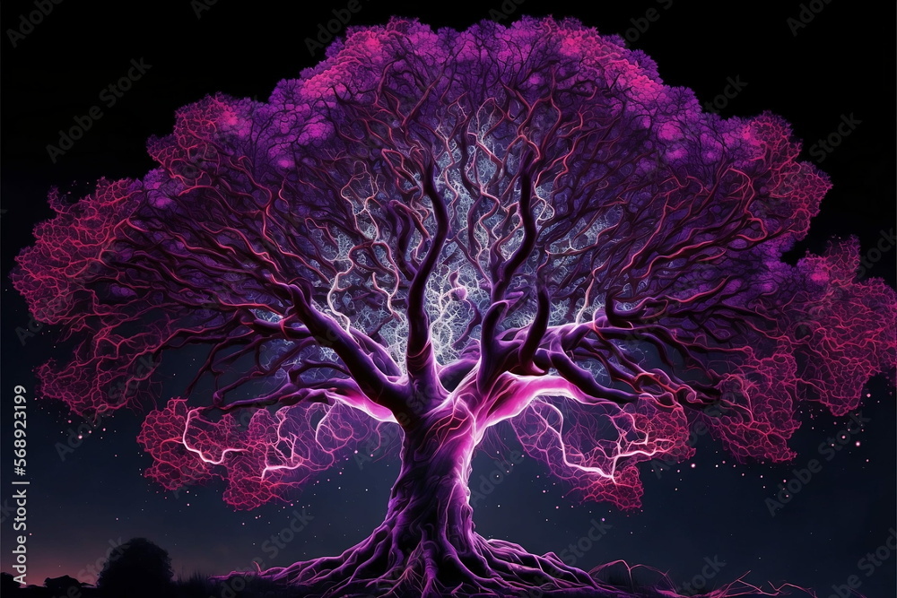 A collection of AI Generated Magenta Images showing magenta style color ...