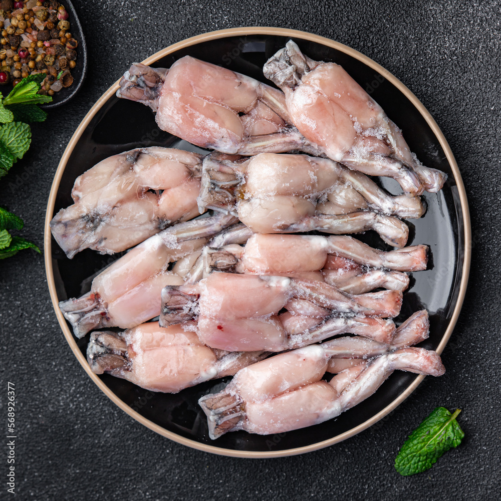 frog leg frozen meat frozen food meal food snack on the table copy ...