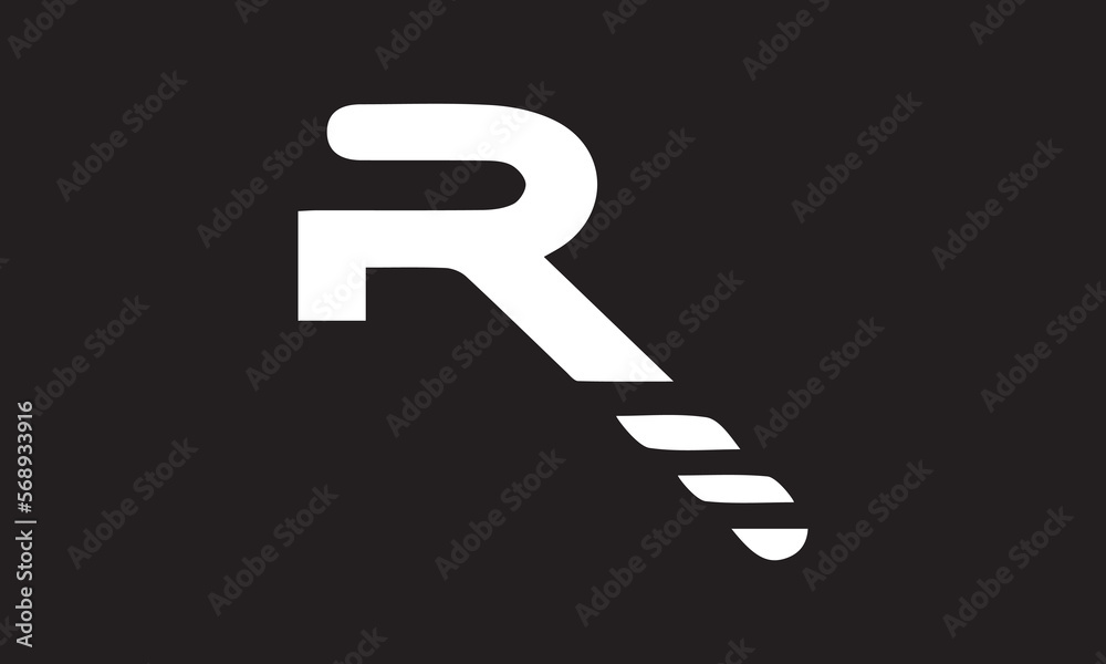 letter r logo, with a simple line design with an abstract concept, you ...