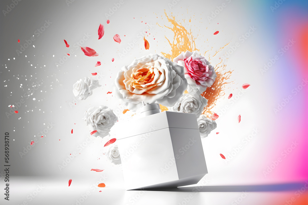 Fondo para presentación de cosméticos y maquillaje. Crema facial de ...