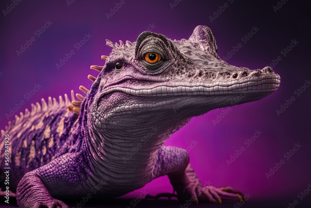 African dwarf crocodile (Osteolaemus tetraspis), also called broad ...