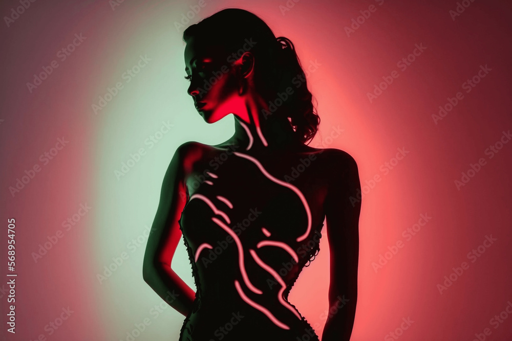 Ilustracja Stock: beautiful neo retro fashion woman model isolated in ... Ilustracja Stock: beautiful neo retro fashion woman model isolated in ...